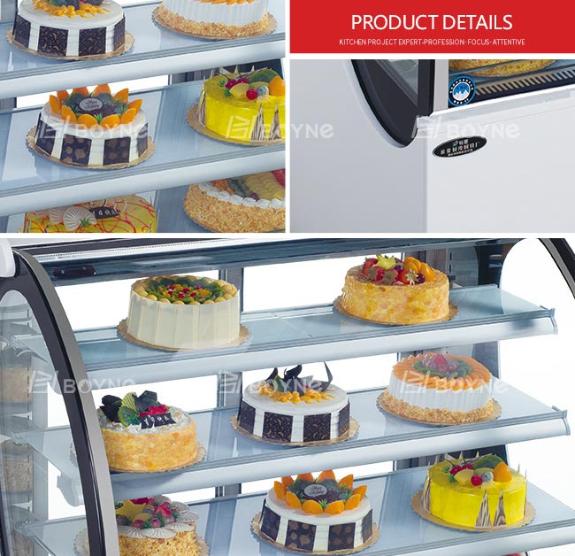 Air Cooling 4 Layer Table Top Cake Display Fridge 10~2°C Cake Display ...