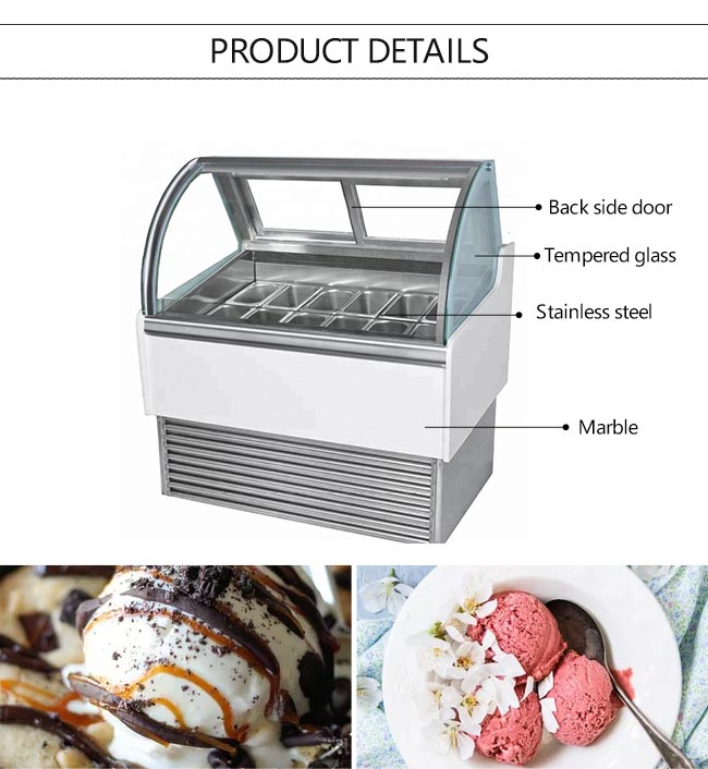 Countertop Ice Cream Display Freezer Danfoss Compressor -18～-24 ...
