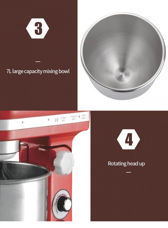 Commercial Kitchen Chef Machine 7L With Three Function Red Color